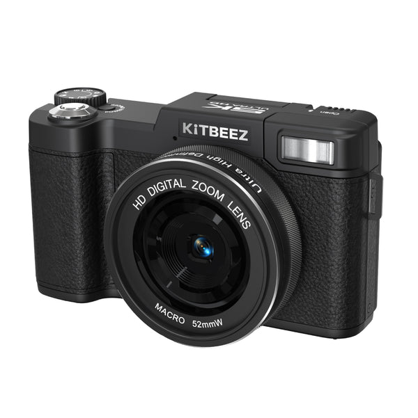 KiTBEEZ KP-4 75MP 180°Flip Screen Selfie 5K Camera