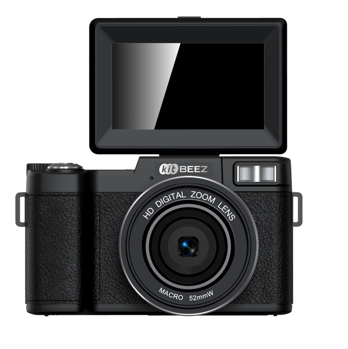 KiTBEEZ KP-4 75MP 180°Flip Screen Selfie 5K Camera