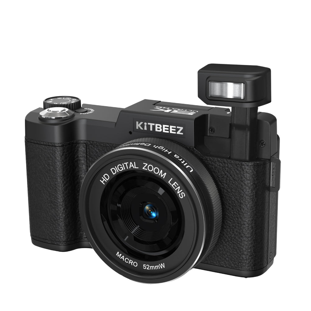 KiTBEEZ KP-4 75MP 180°Flip Screen Selfie 5K Camera