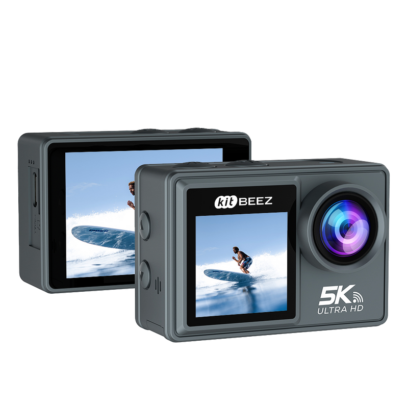 KiTBEEZ KA-1 5K 30FPS Dual Screen Waterproof Action Camera