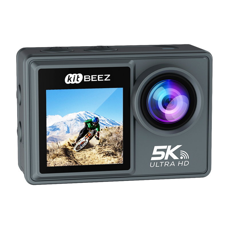 KiTBEEZ KA-1 5K 30FPS Dual Screen Waterproof Action Camera
